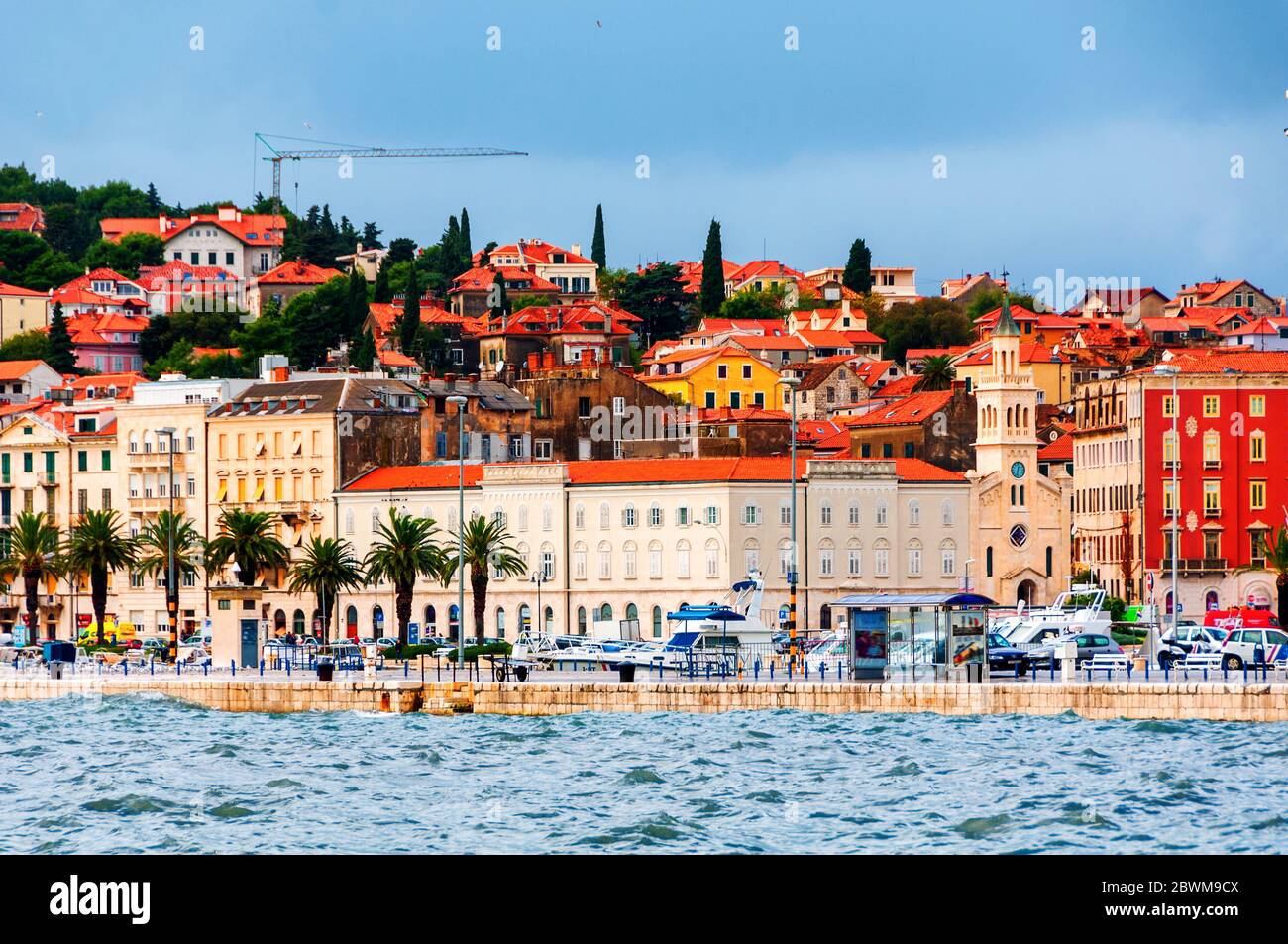 Split, Croatia. View of Split, Croatia during the cloudy day. Shore of ...