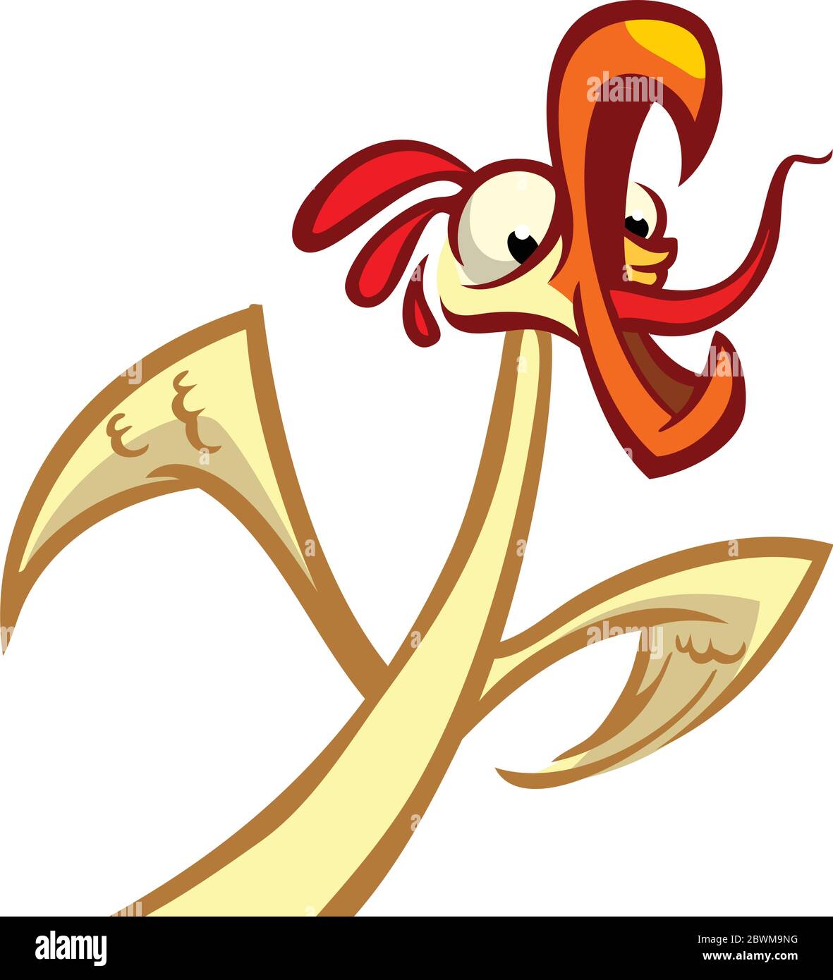 Cartoon chicken screaming. Vector illustration Stock Vector Image & Art ...