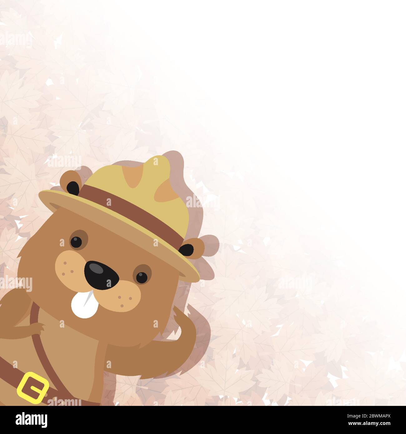 Cute beaver cartoon with hat vector design Stock Vector Image & Art - Alamy