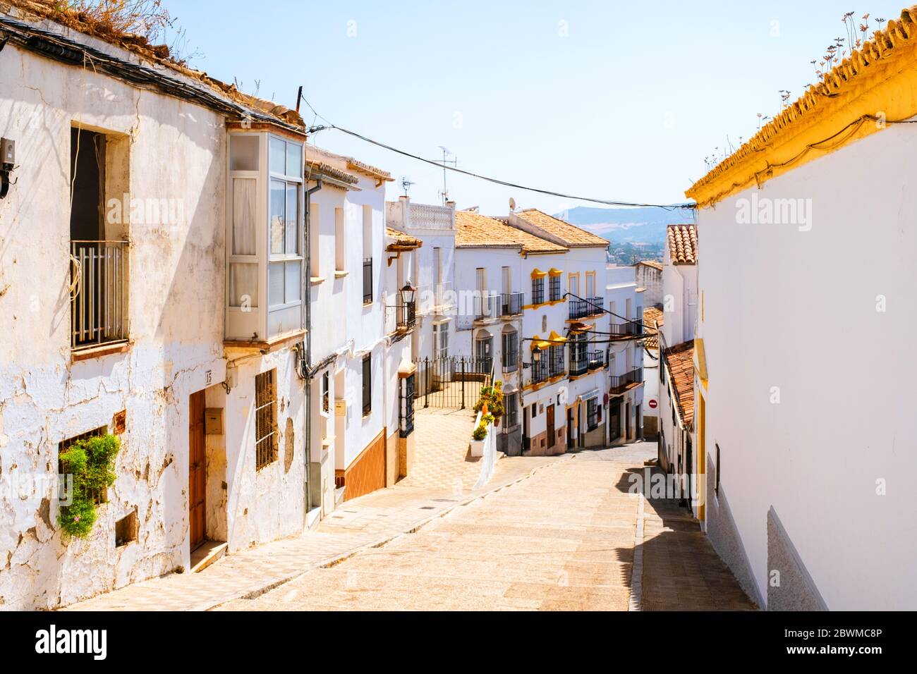 Olvera, Spain. Aerial view of old touristic town Olvera, Spain ...