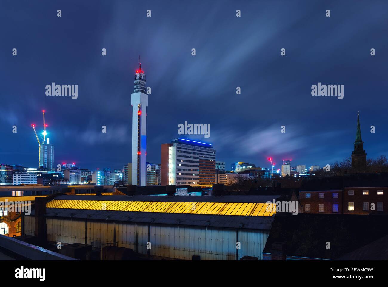 Birmingham, UK. Aerial view of skyline of Birmingham, England, UK ...