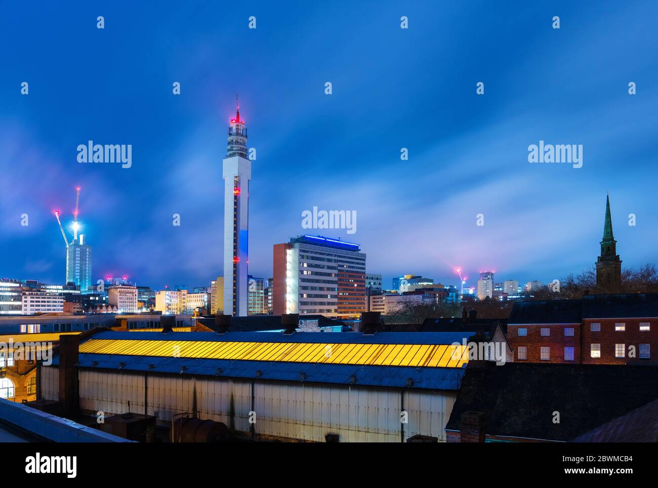 Birmingham, UK. Aerial view of skyline of Birmingham, England, UK ...