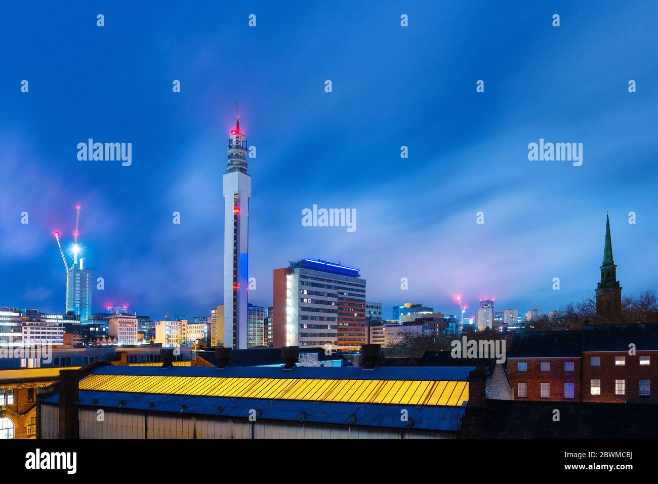 Birmingham, UK. Aerial view of skyline of Birmingham, England, UK ...