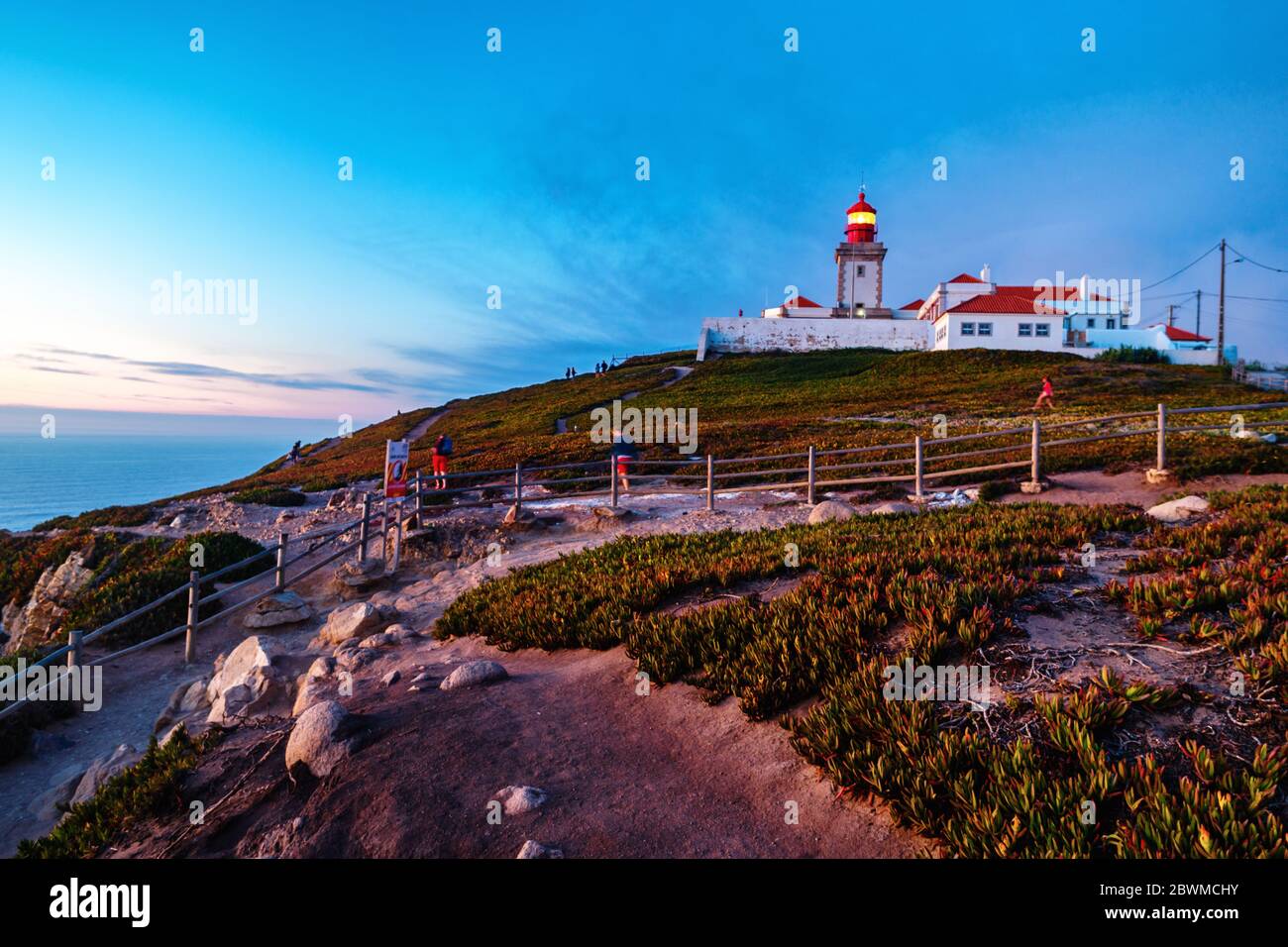 Cabo da Roca, Portugal. View of lighthouse at Cabo da Roca, Lisbon ...