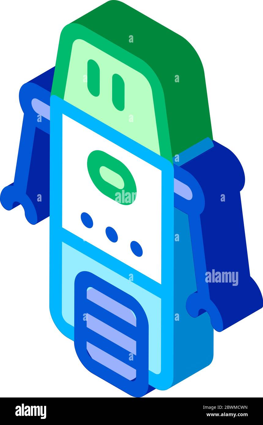 Artificial Intelligence Bot Wheel isometric icon vector illustration ...