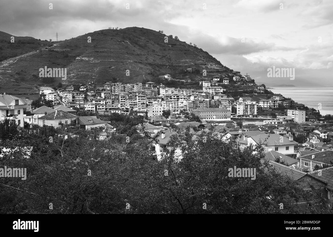 Panoramic view scene in Black and White Stock Photos & Images - Alamy