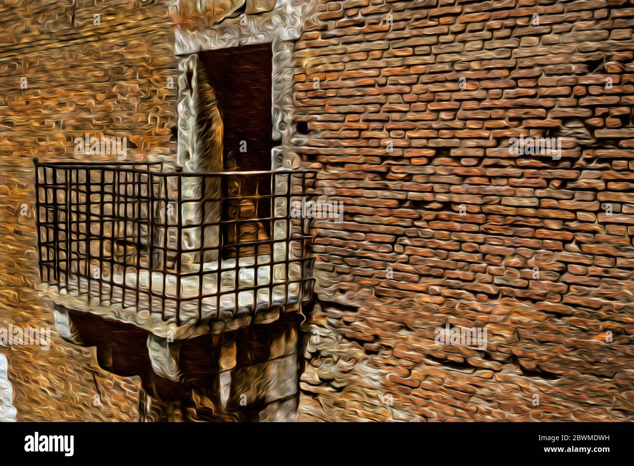 Medieval balcony illustration hi-res stock photography and images - Alamy