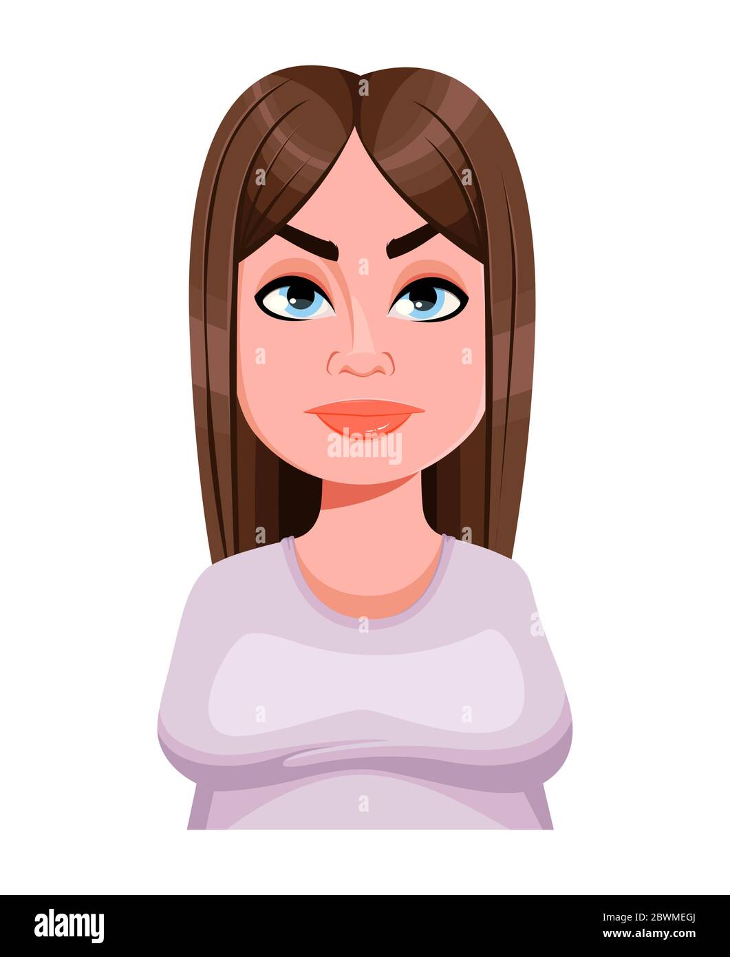Plus size woman face Stock Vector Images - Alamy