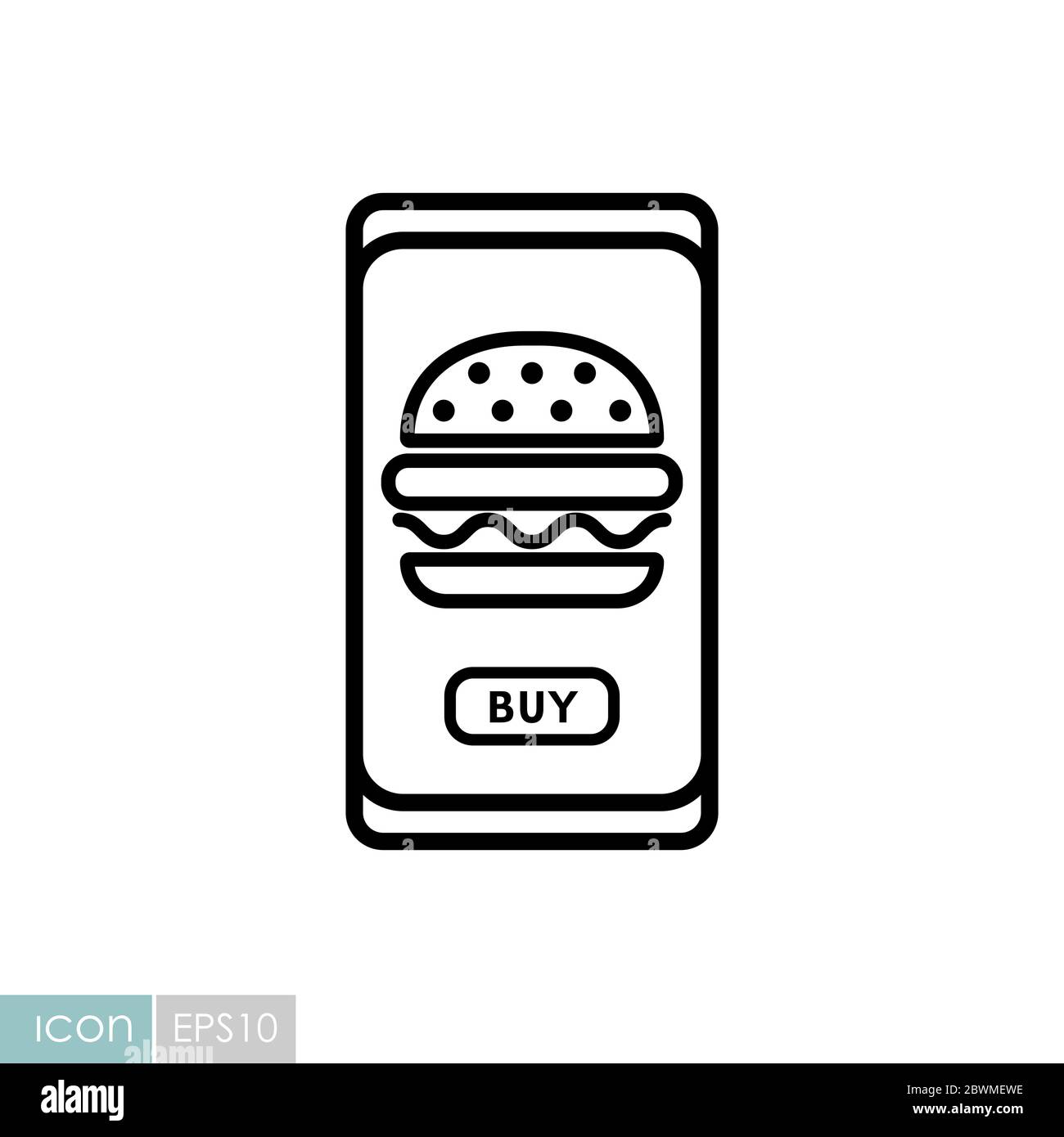 Fast food app delivery service vector icon Stock Vector Image & Art - Alamy