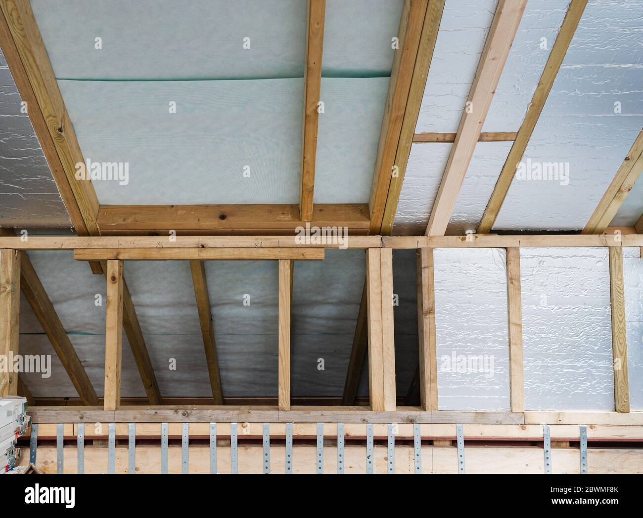 Unfinished residential loft conversion Stock Photo - Alamy