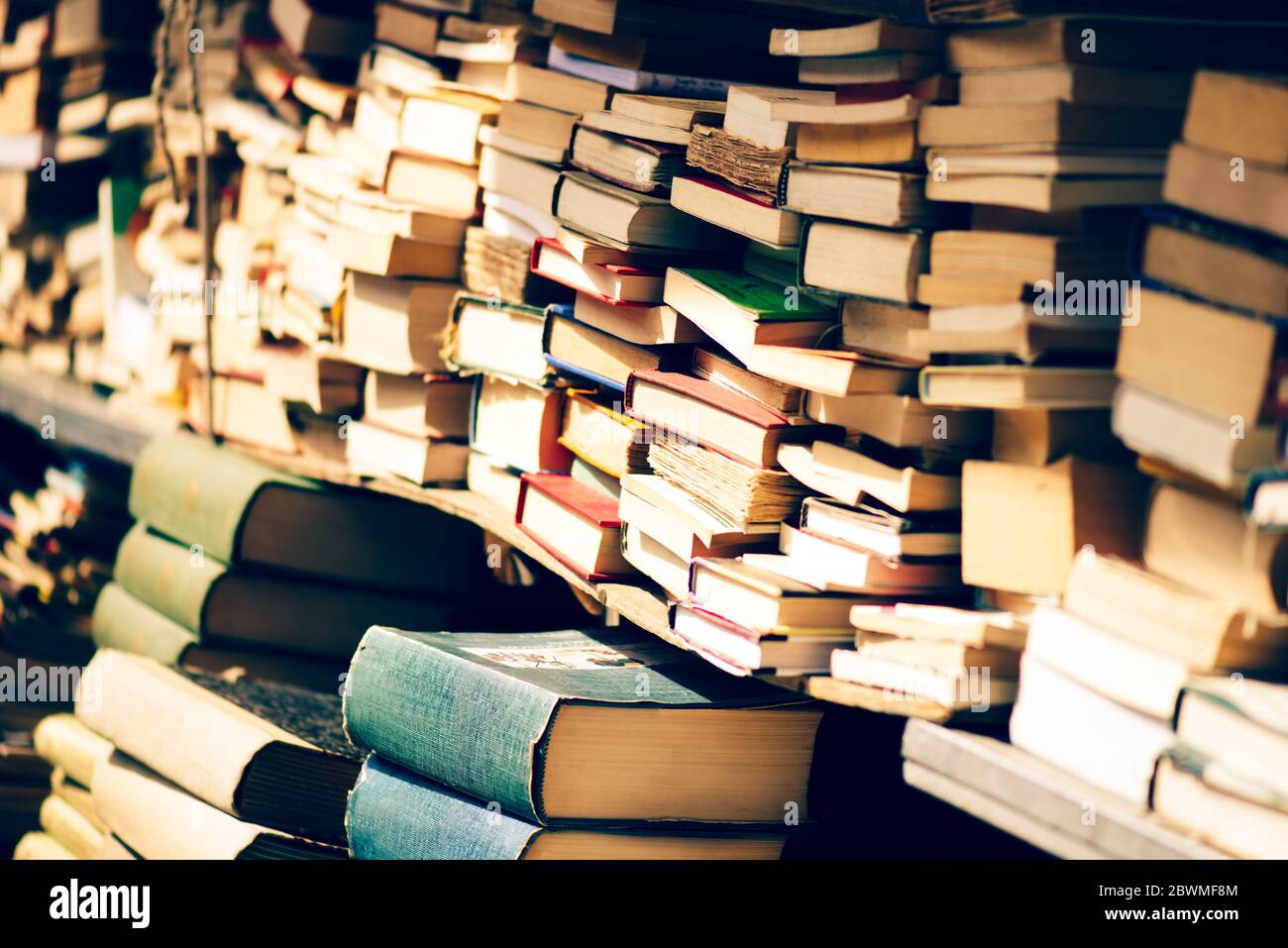 Stack of books at the bookshop Stock Photo - Alamy