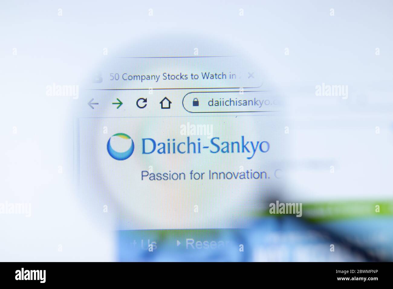 Moscow, Russia - 1 June 2020: DaiichiSankyo.com website page. Daiichi ...