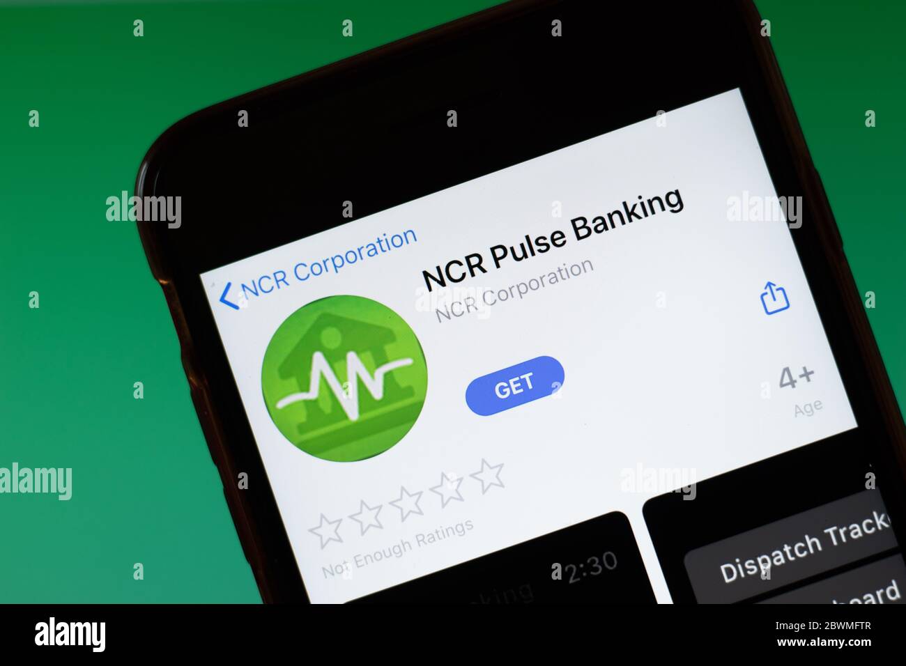 Moscow, Russia - 1 June 2020: NCR Pulse Banking app mobile logo close ...