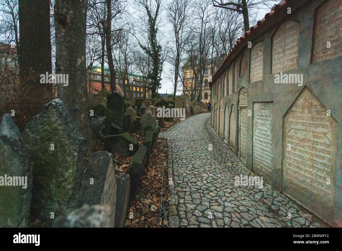Old Jewish Cemetery in Prague Czech Republic. An important Jewish ...