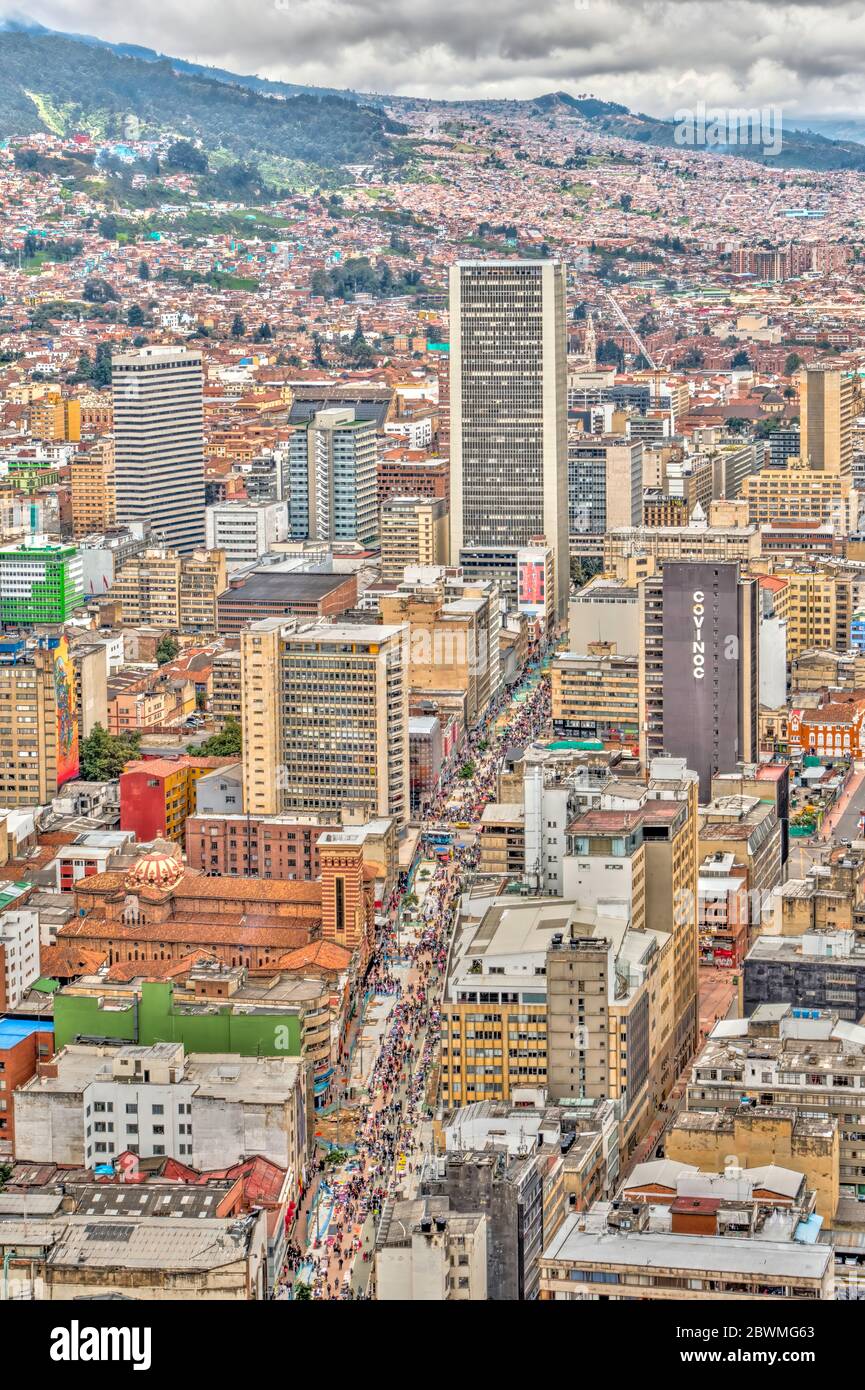 Bogota city center from above, HDR Image Stock Photo - Alamy