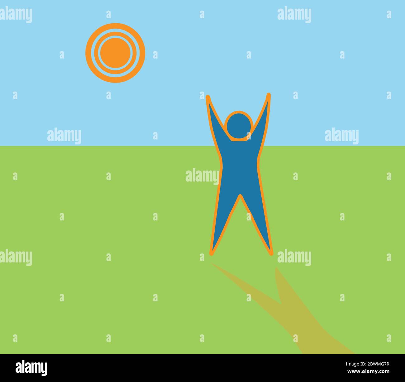 sunny landscape, simple style illustration Stock Vector Image & Art - Alamy