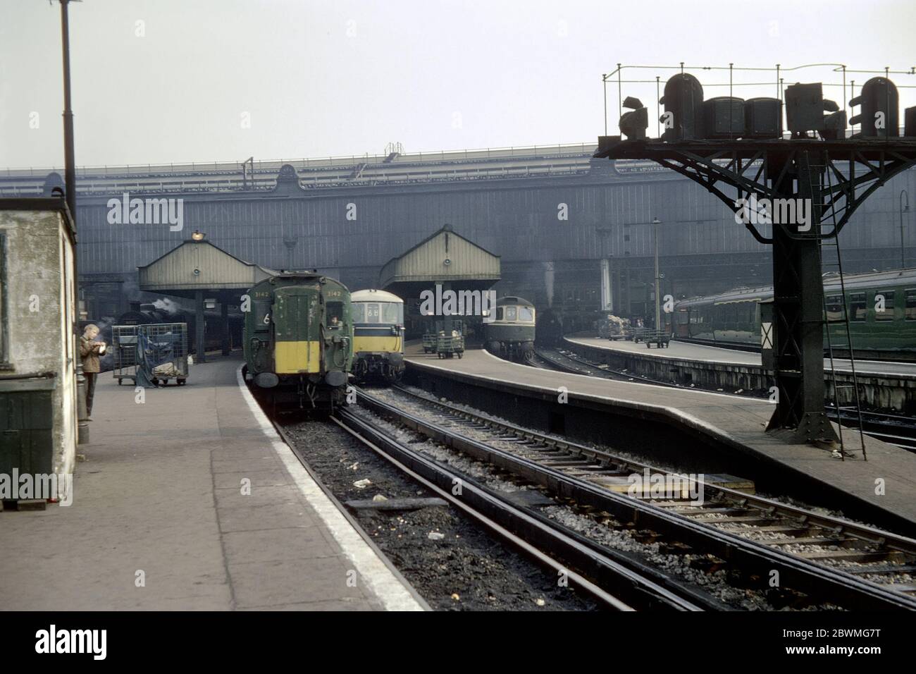 Steam, Electric and Diesel at Waterloo Station Stock Photo - Alamy