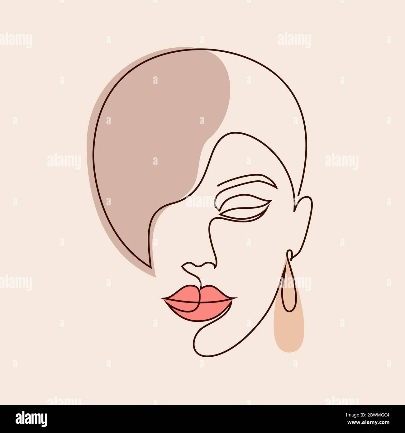 minimal woman face Stock Vector Image & Art - Alamy