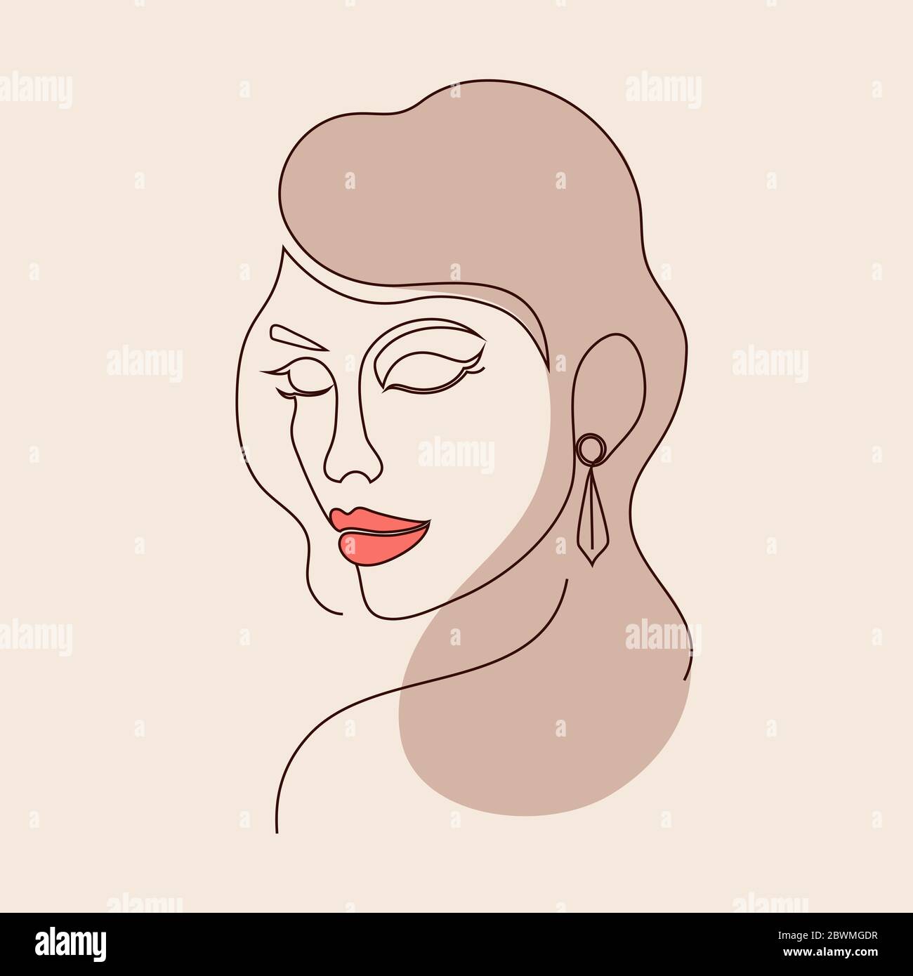 minimal woman face Stock Vector Image & Art - Alamy