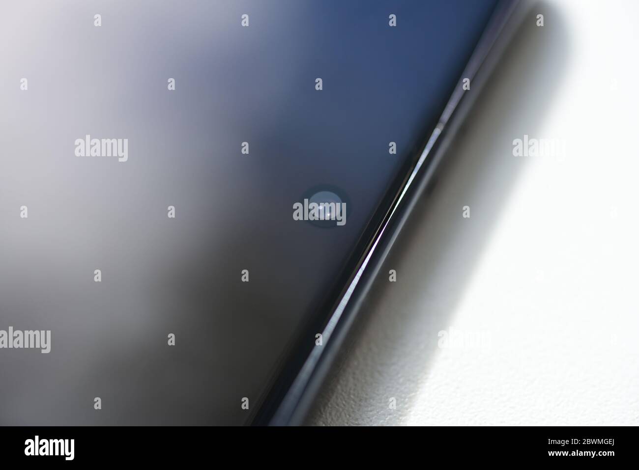 Built-in camera in the smartphone screen, close-up, isolate Stock Photo ...