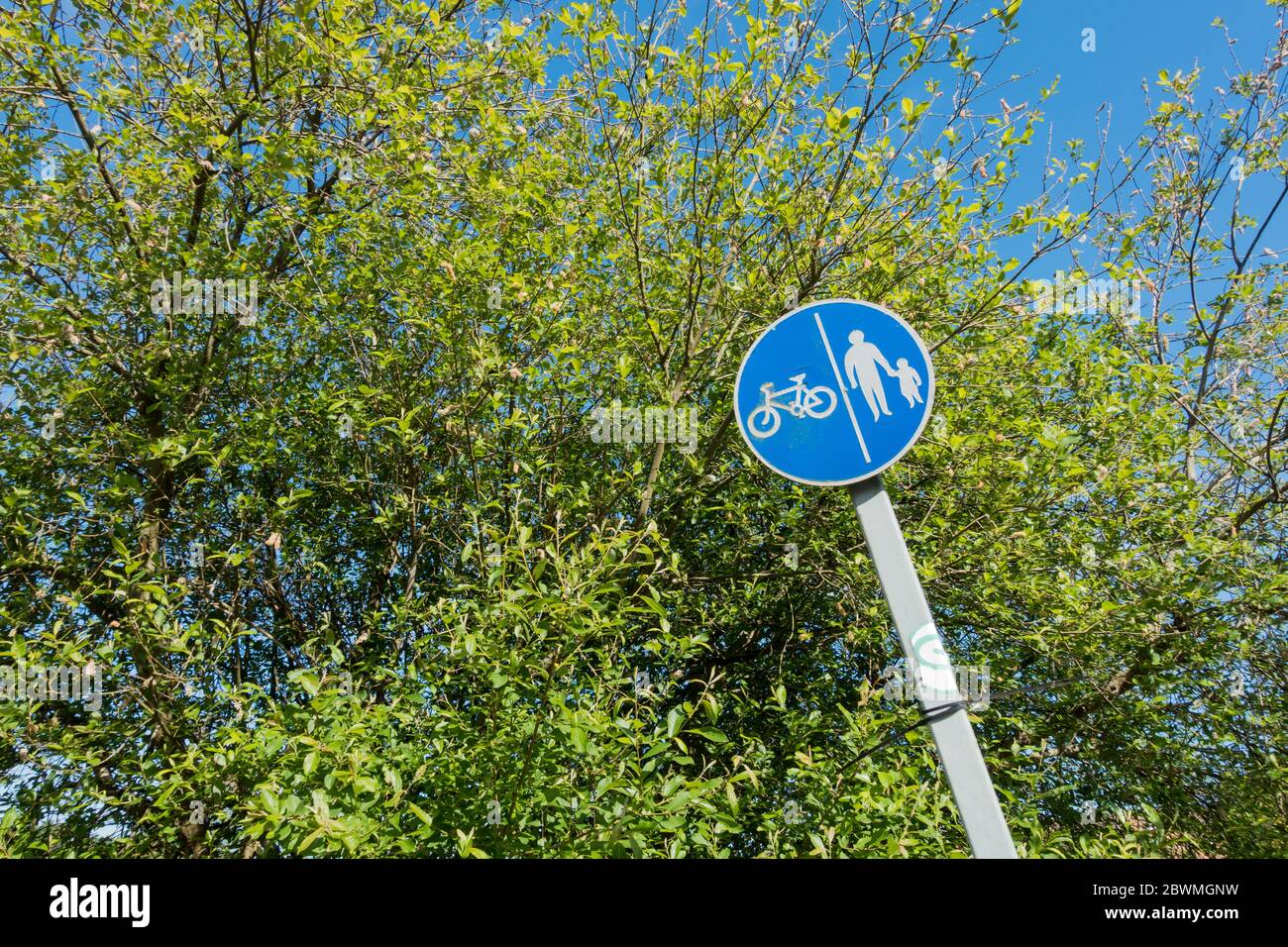 Pedestrian and cycle sign hi-res stock photography and images - Alamy
