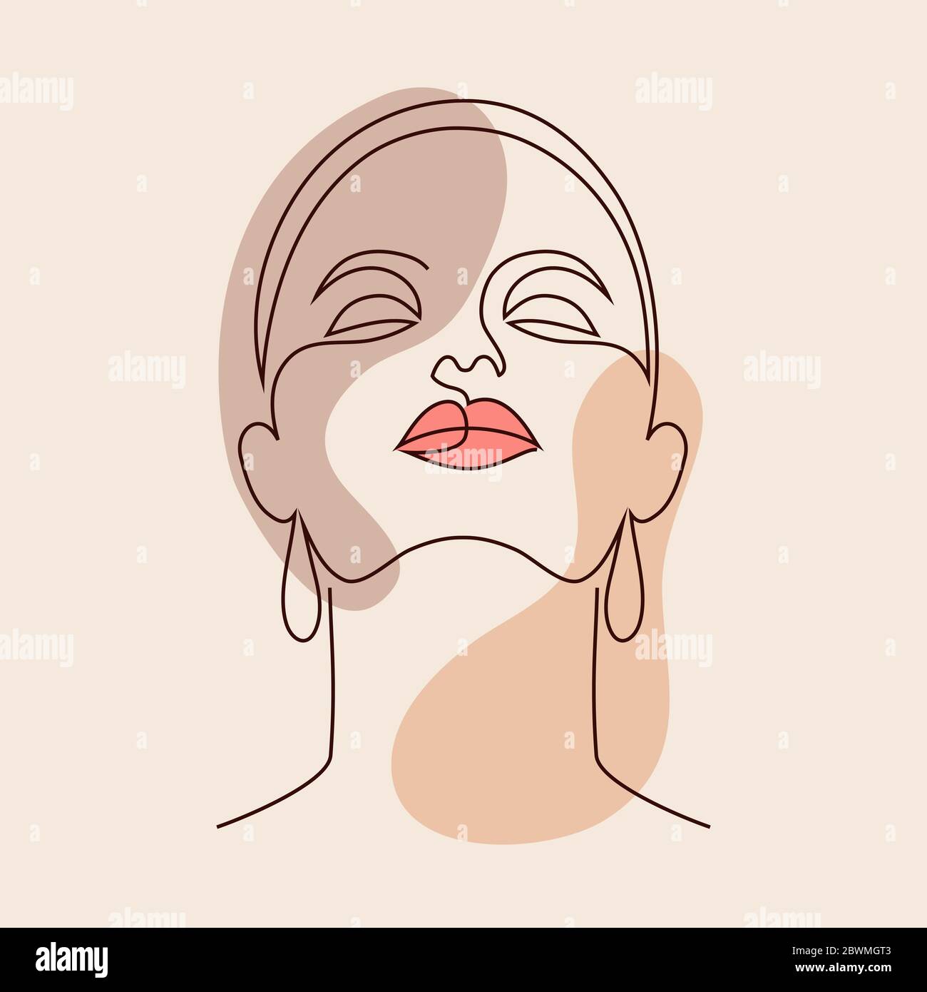 Poster with woman face Stock Vector Image & Art - Alamy