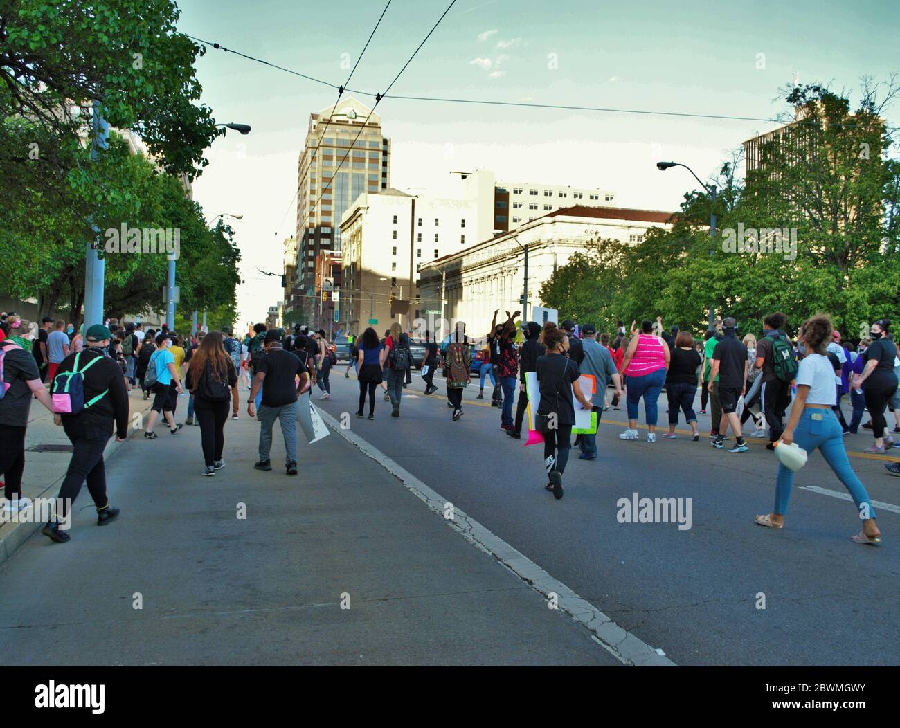 Down the middle of the street hi-res stock photography and images - Alamy
