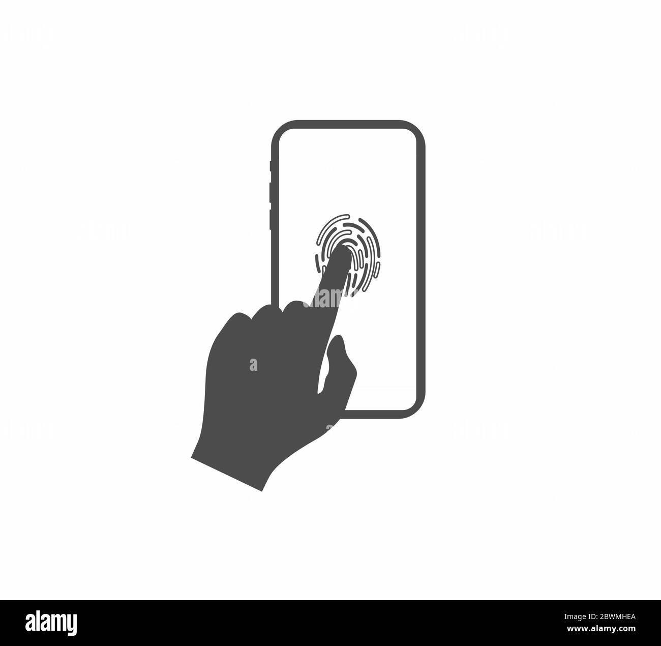 Network touch id illustration Stock Vector Images - Alamy