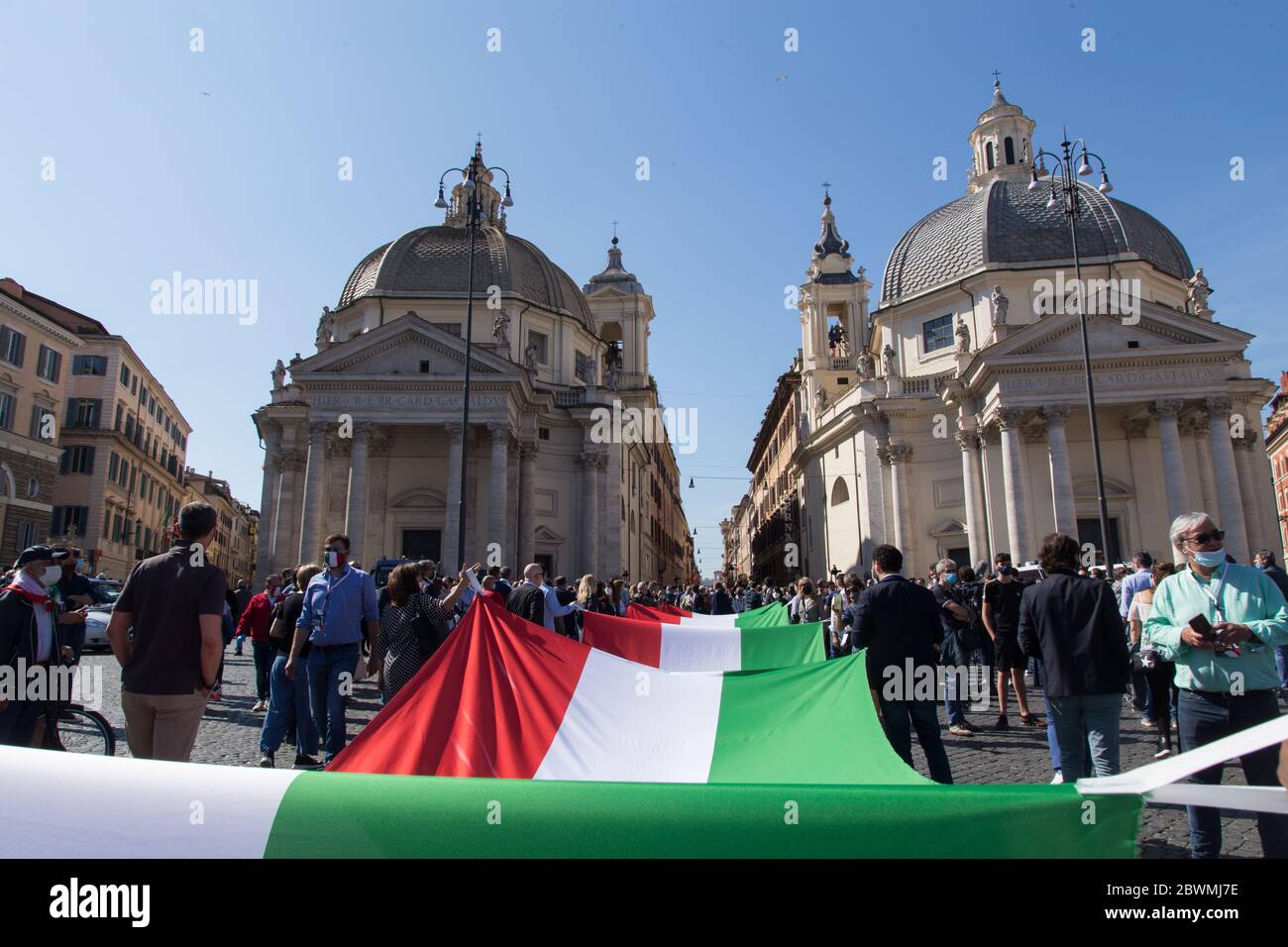 Roma, Italy. 02nd June, 2020. Demonstration organized by Matteo Salvini ...