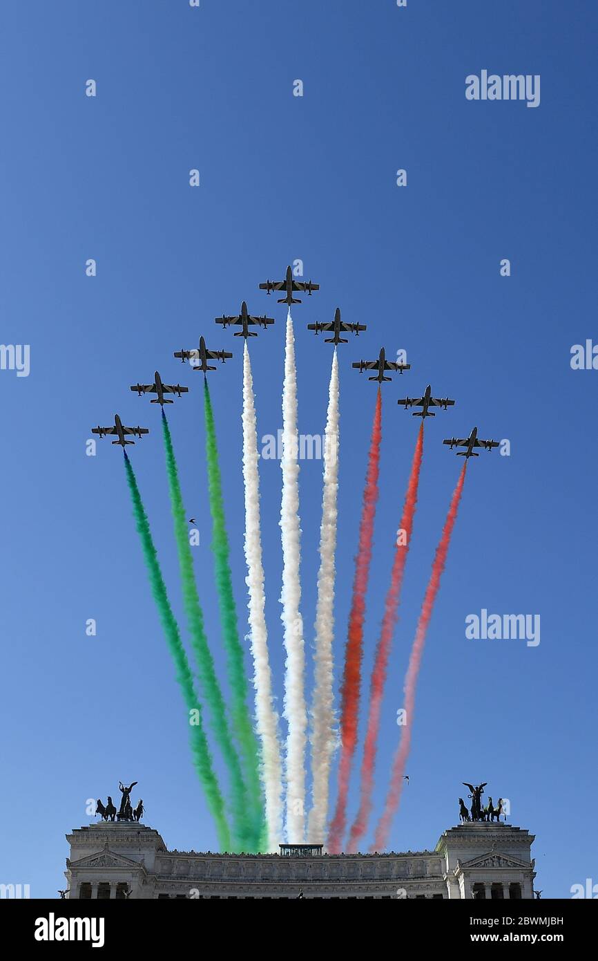 Rome, Italy. 02nd June, 2020. The 74th anniversary of the Republic Day ...