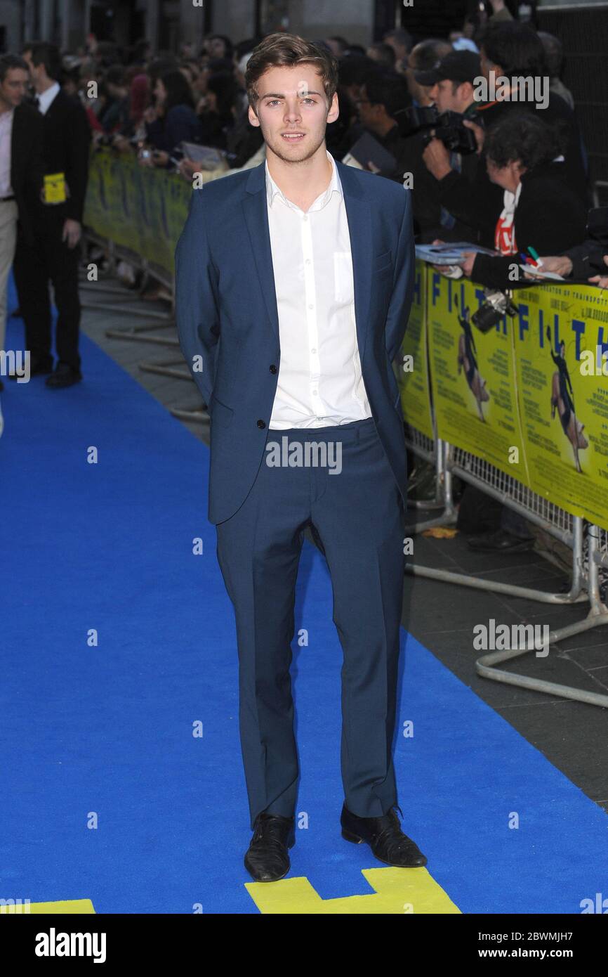 Thomas Law attends the London Premiere of Filth, Odeon West End, London ...
