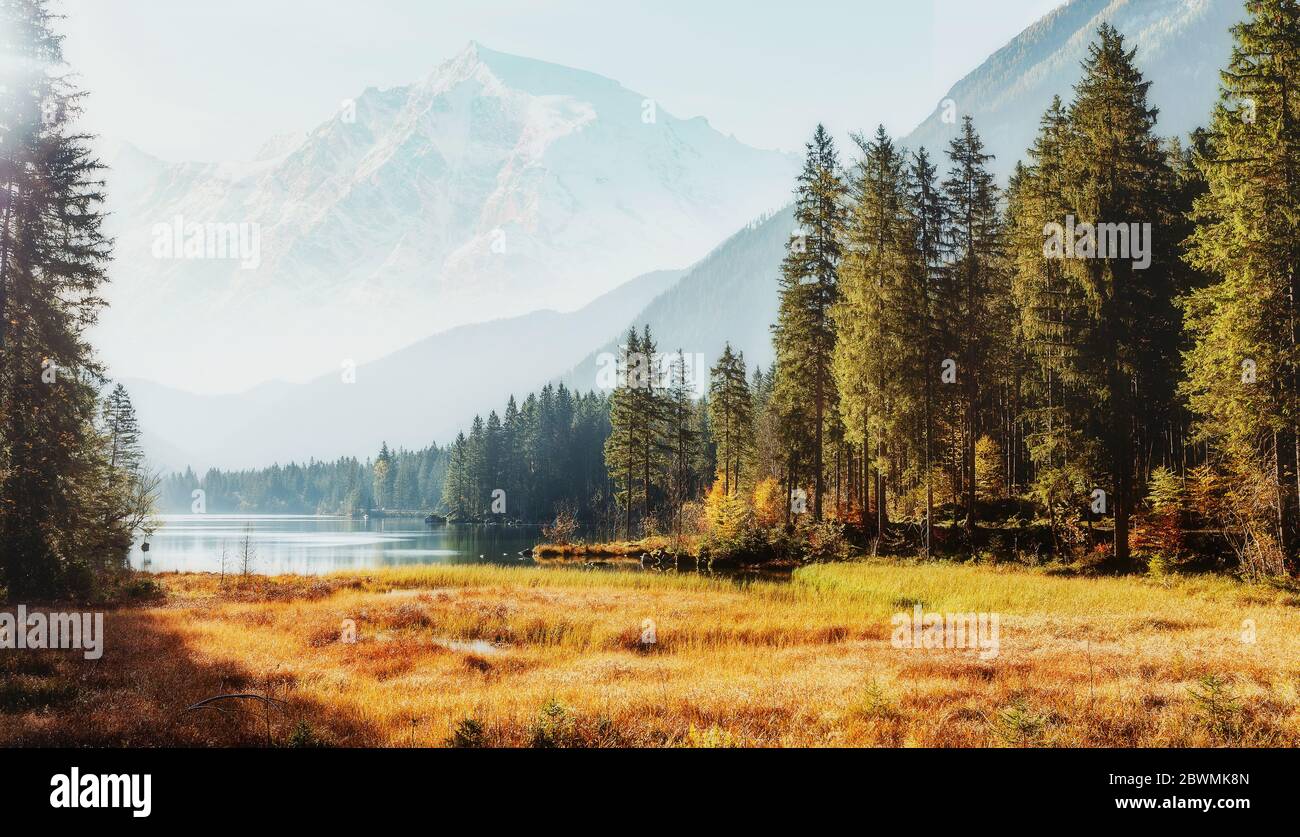 Awesome alpine highlands in sunny day. Scenic image of fairy-tale ...