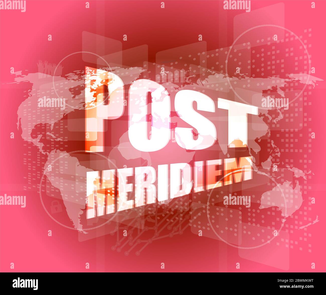 post meridiem on digital touch screen, business concept Stock Photo - Alamy