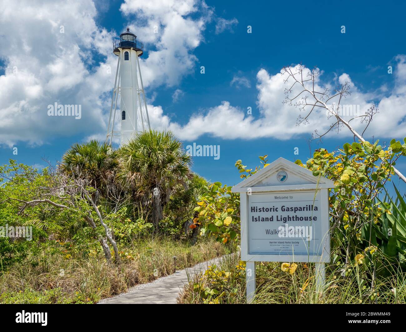 Historic Gasparilla Island Light or range light in Gasparilla Island ...