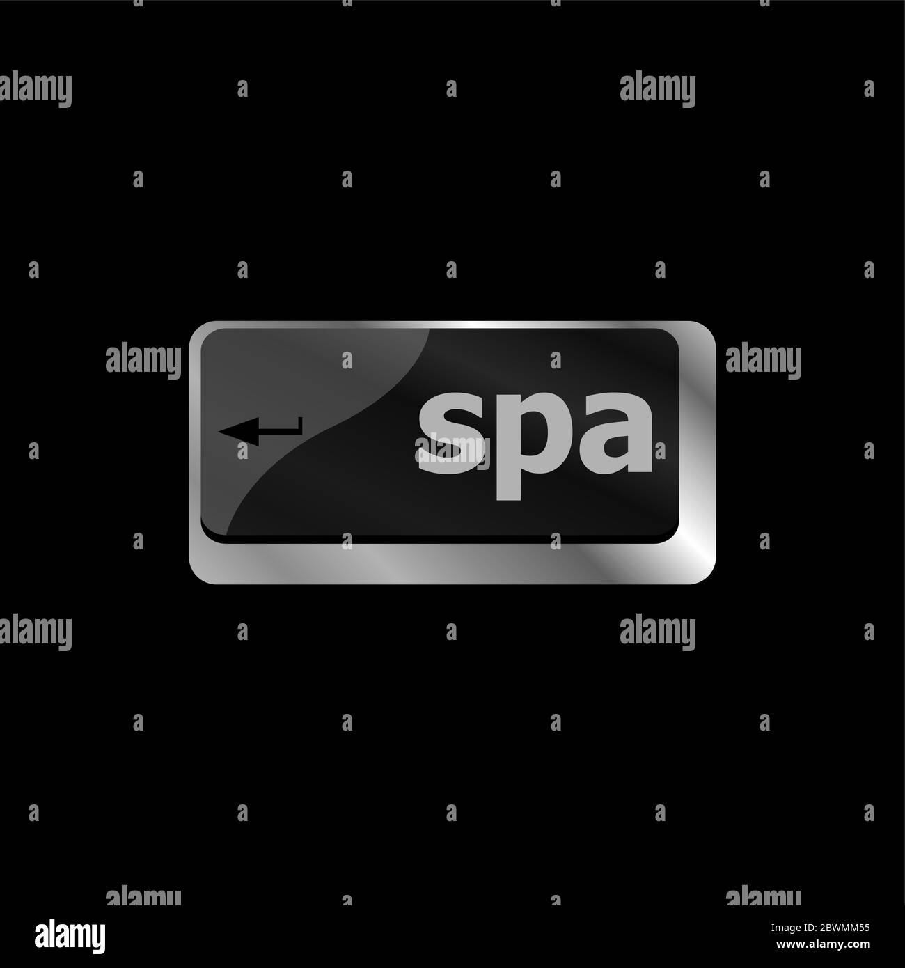 healthy lifestyle shown by spa computer button, keyboard keys Stock ...