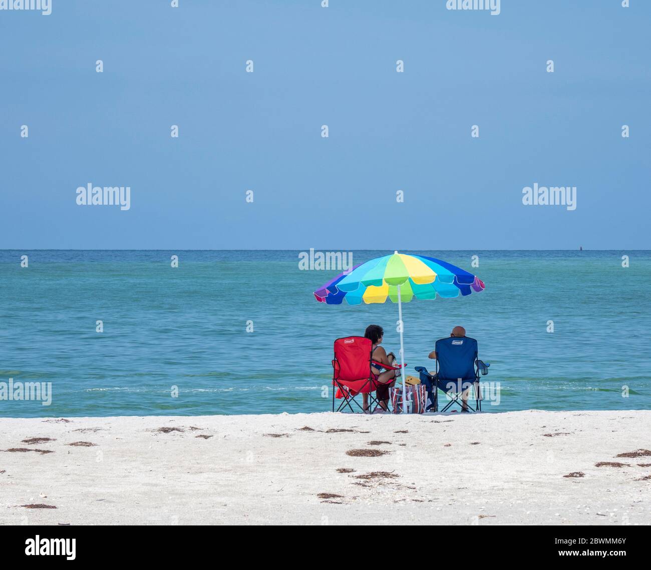 The beach in Gasparilla Island State Park on the Gulf of Mexico in ...