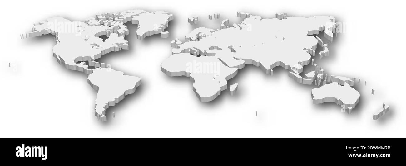 World Map Vector 3d