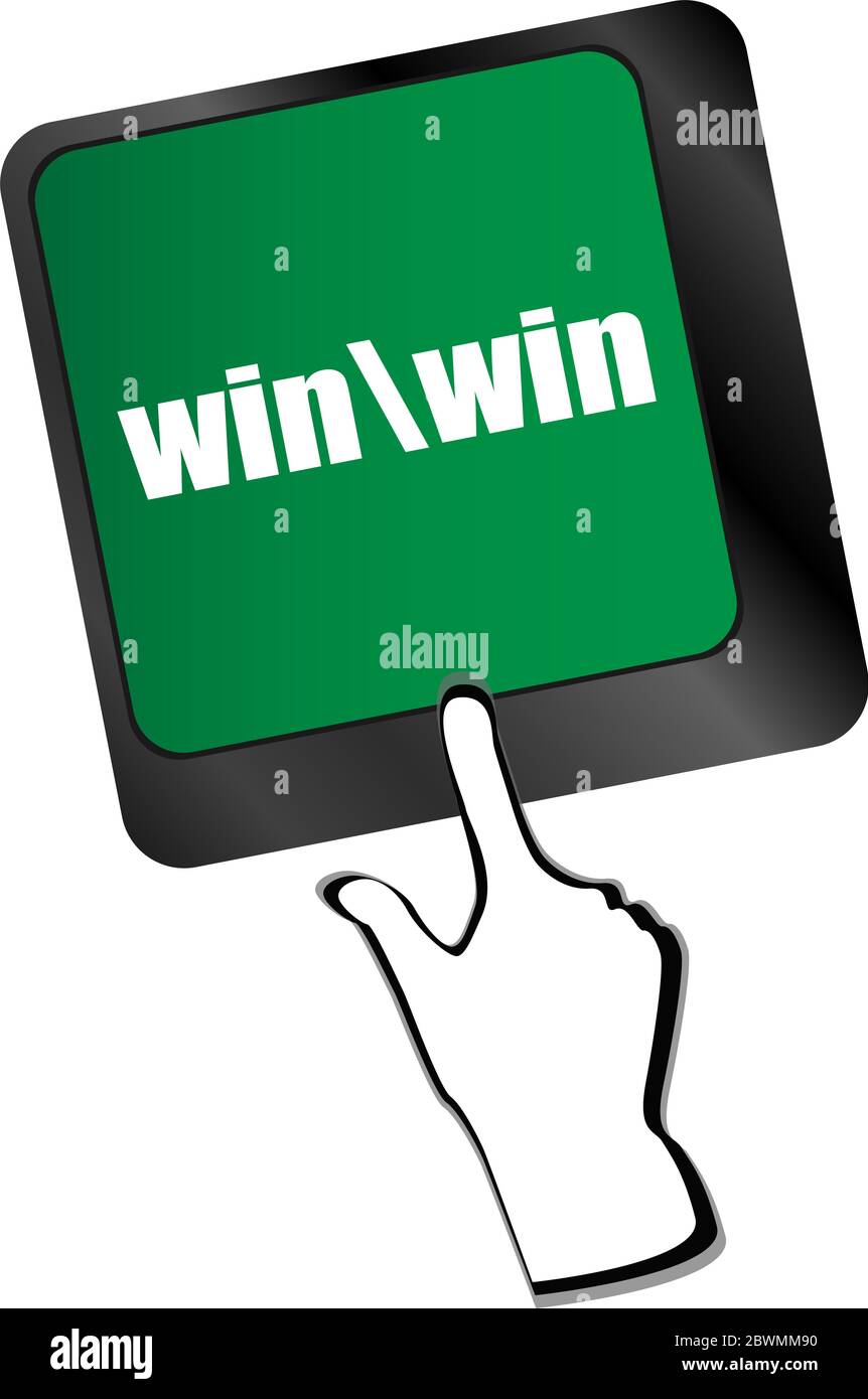 win button on computer keyboard key Stock Photo - Alamy