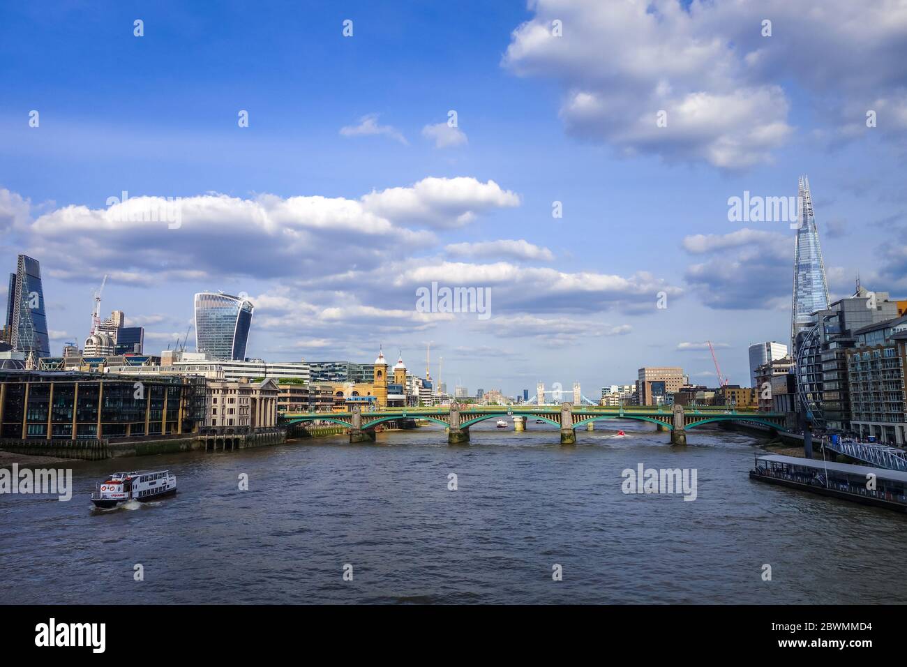 London panoramic view and Thames river, UK Stock Photo - Alamy