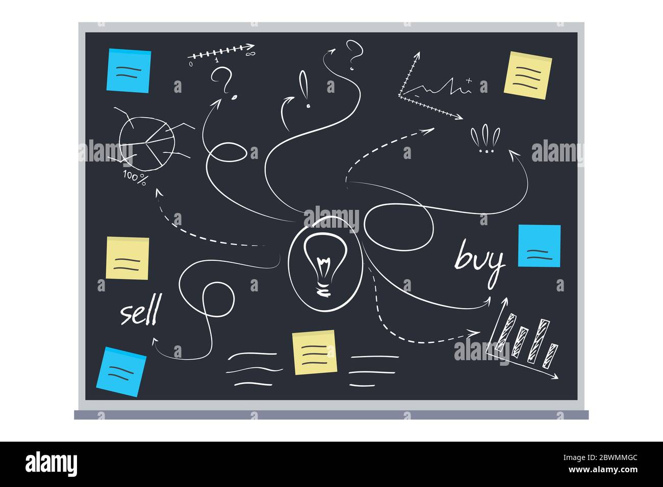 Blackboard chart graph calculator Cut Out Stock Images & Pictures - Alamy