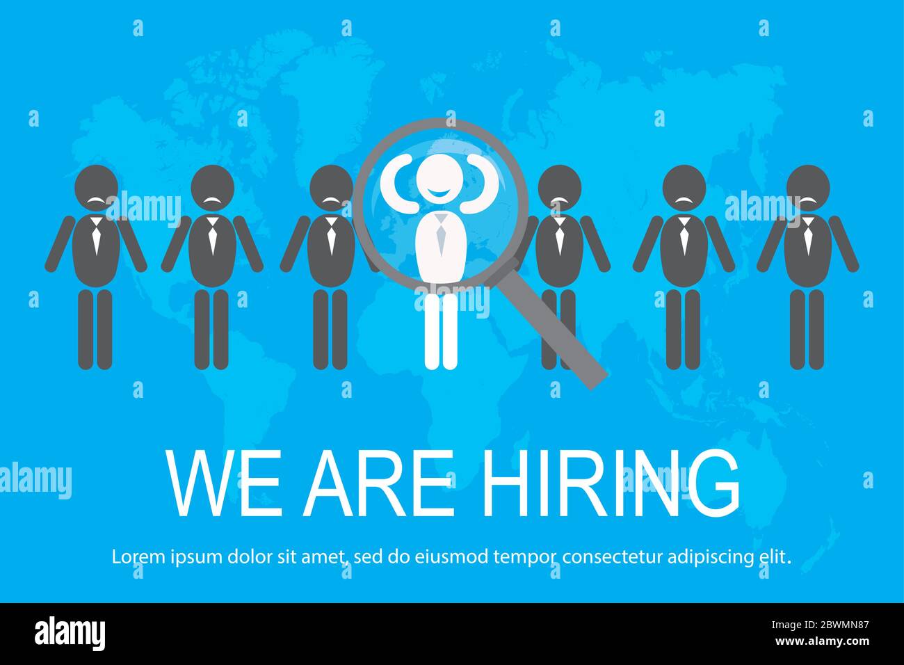 Flat candidate selection,human icon for the job vacancy,business ...