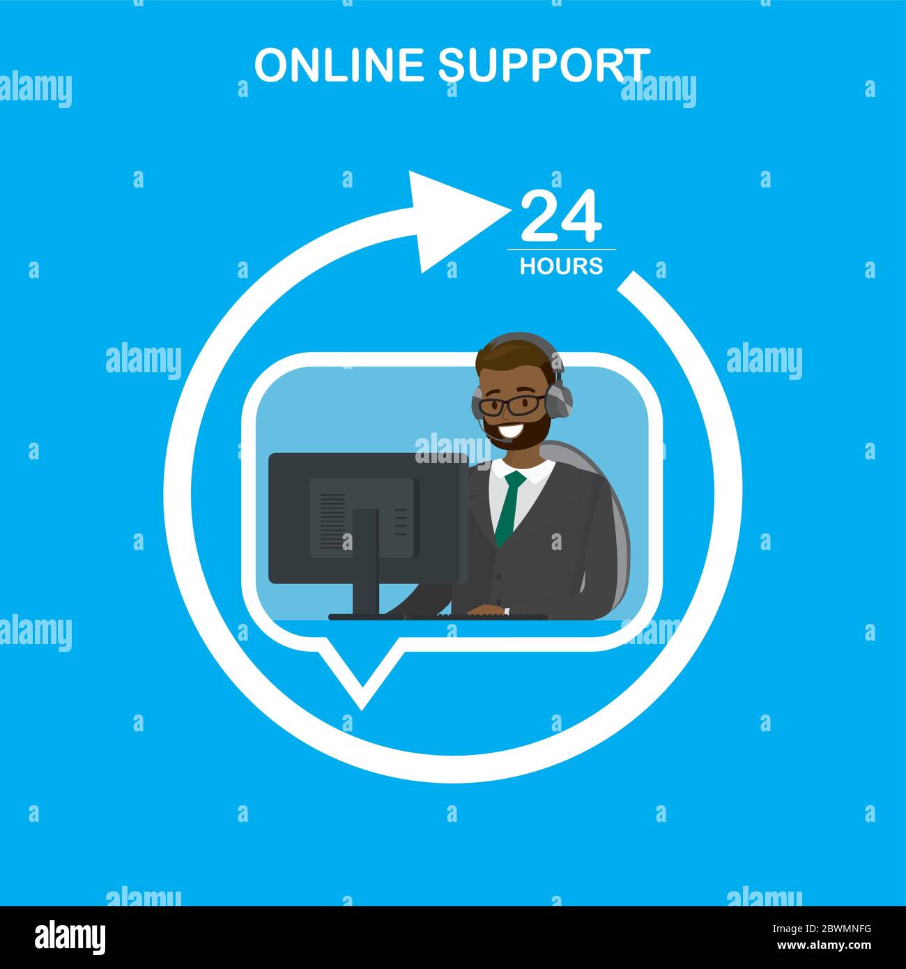 Customer service desk cartoon character hi-res stock photography and ...