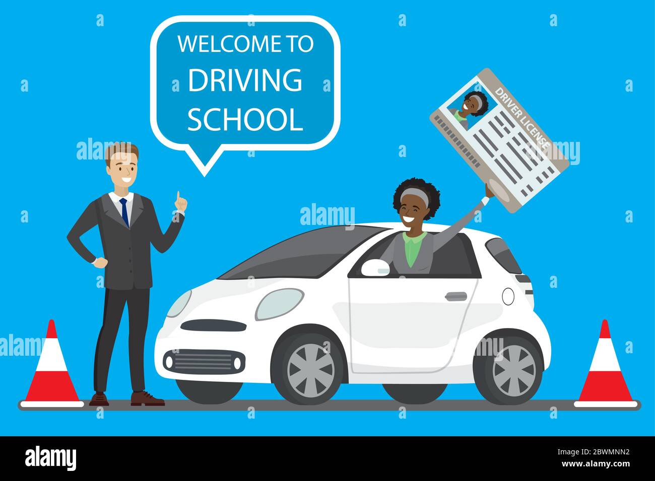 Lady motorist Stock Vector Images - Alamy