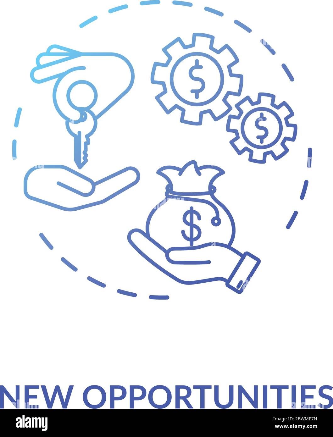 New opportunities blue gradient concept icon Stock Vector Image & Art - Alamy