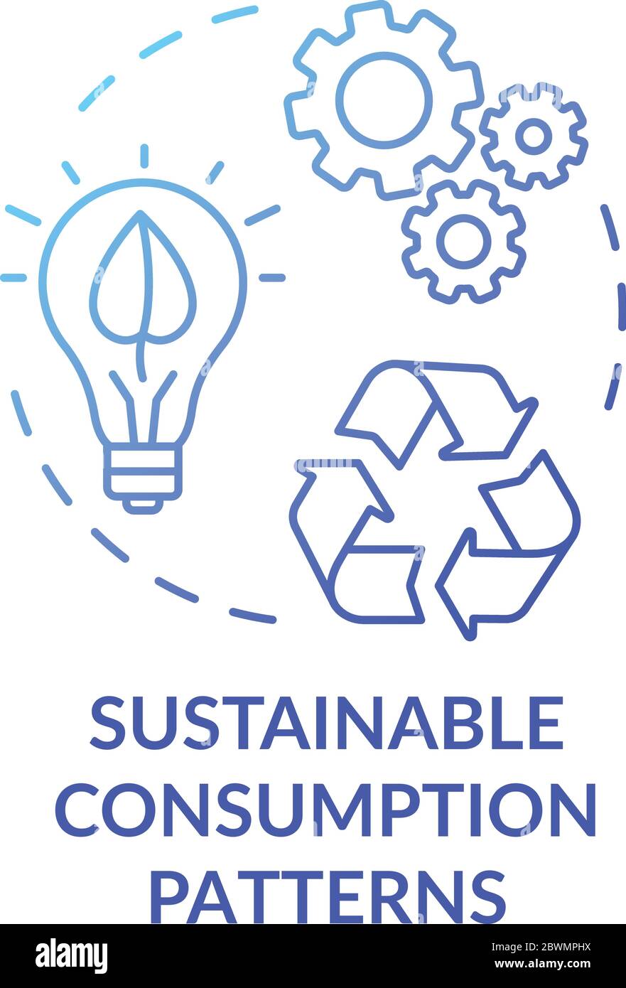 Sustainable consumption pattern blue gradient concept icon Stock Vector ... Sustainable consumption pattern blue gradient concept icon Stock Vector ...