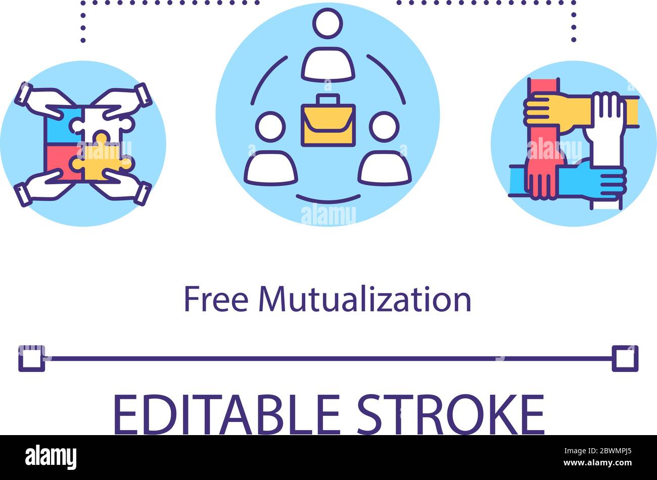 Free mutualization concept icon Stock Vector Image & Art - Alamy