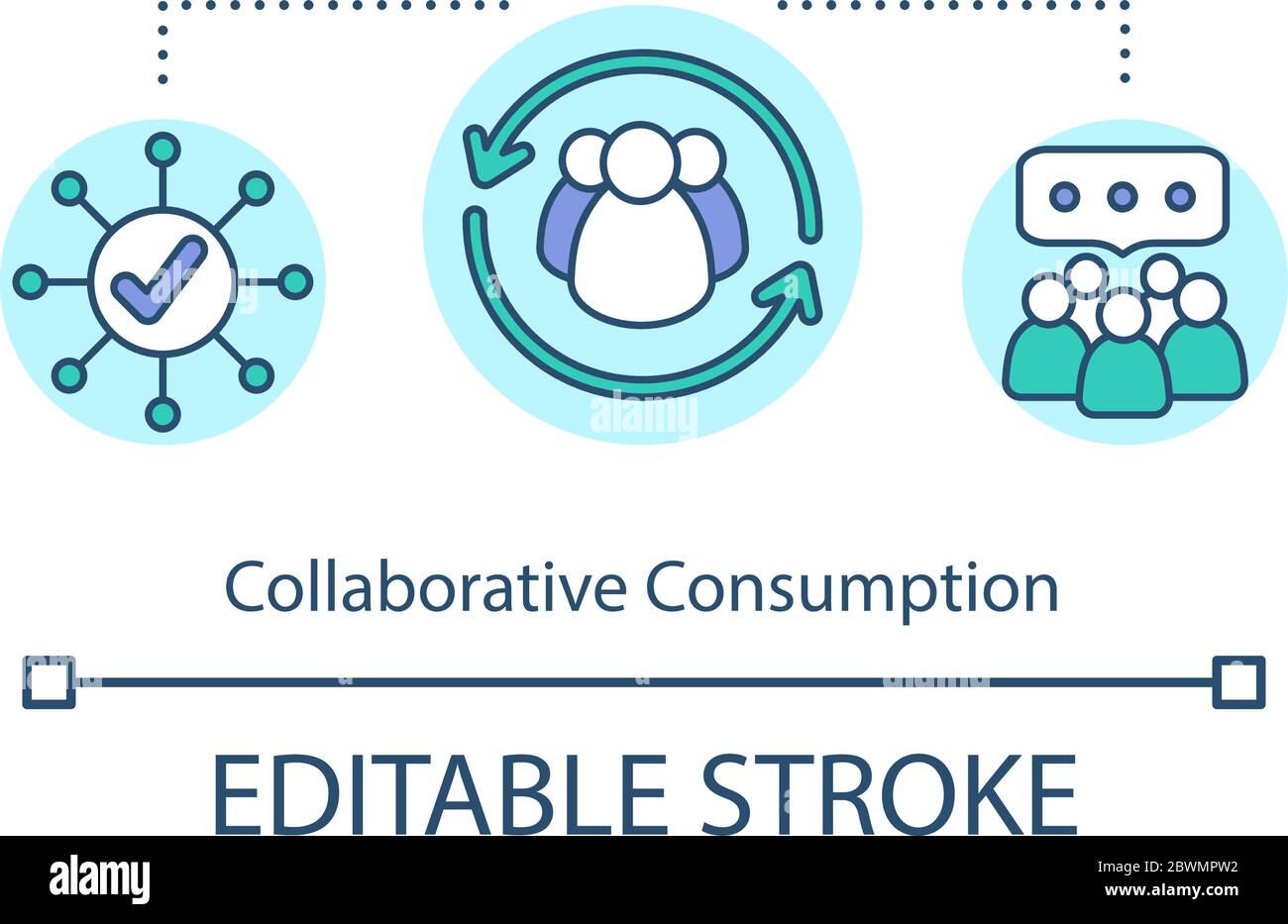 Collaborative consumption concept icon Stock Vector Image & Art - Alamy