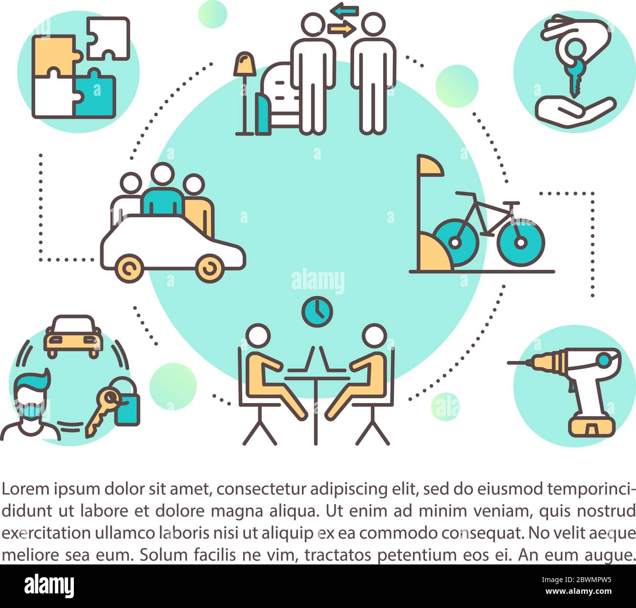 Peer to peer lending services concept icon with text Stock Vector Image ...