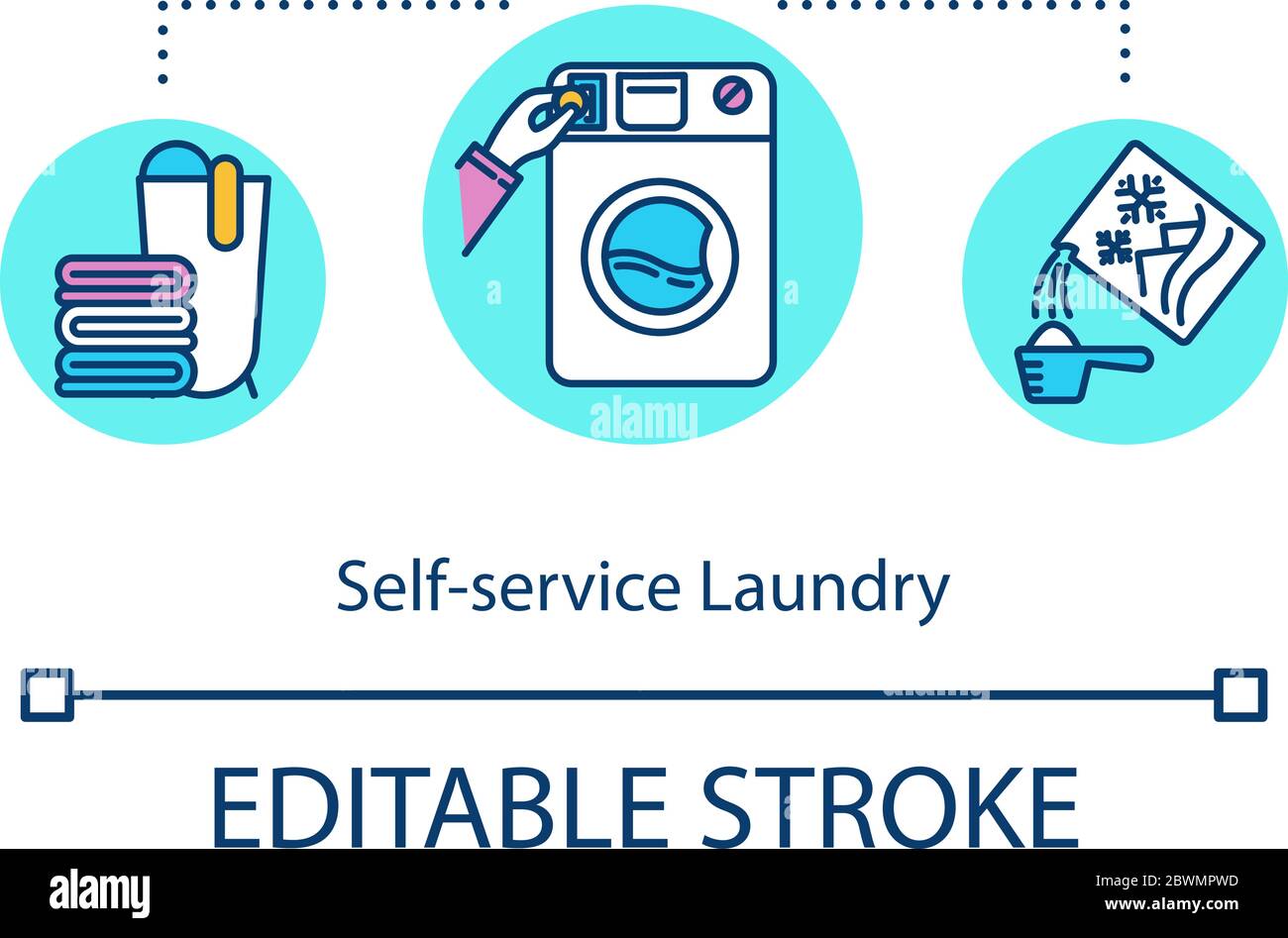 Self service laundry concept icon Stock Vector Image & Art - Alamy