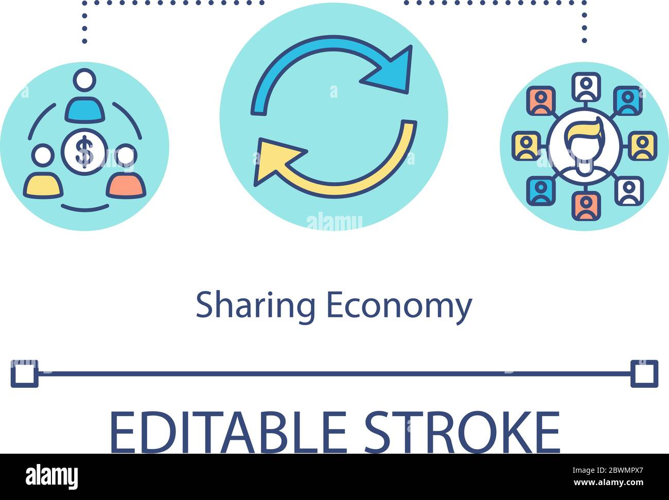 Sharing economy concept icon Stock Vector Image & Art - Alamy